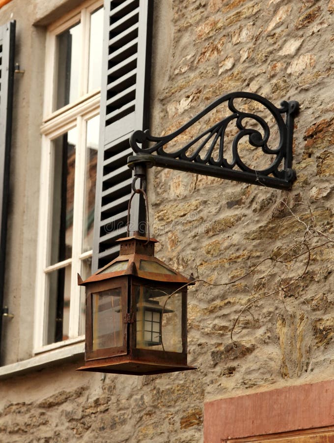 Retro latern stock image. Image of electric, street, atmospheric - 72068703