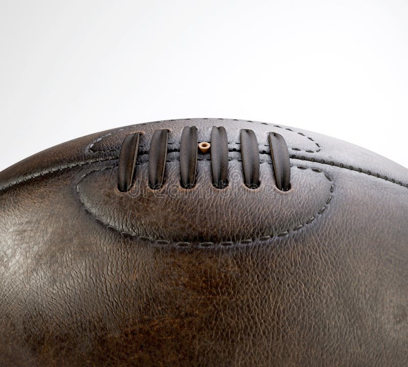Retro Leather Rugby Ball stock illustration. Illustration of ball ...