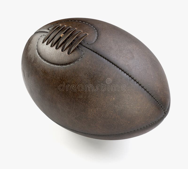 Retro Leather Rugby Ball stock illustration. Illustration of rugby ...