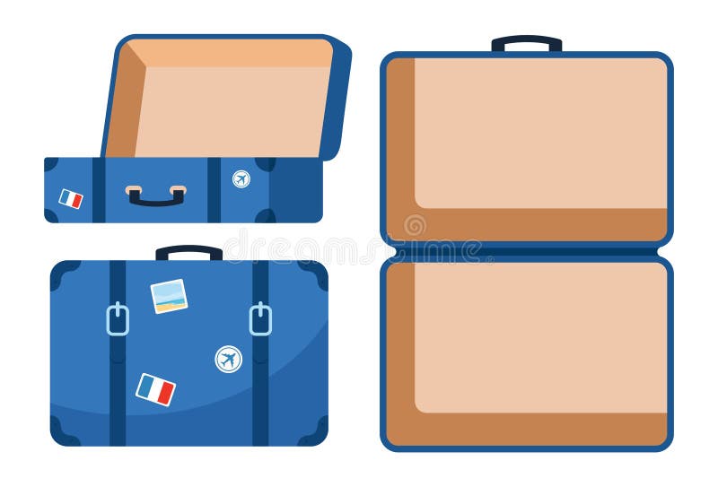 Retro Leather Suitcase with Metal Corners, Belts and Handle. Suitcase ...