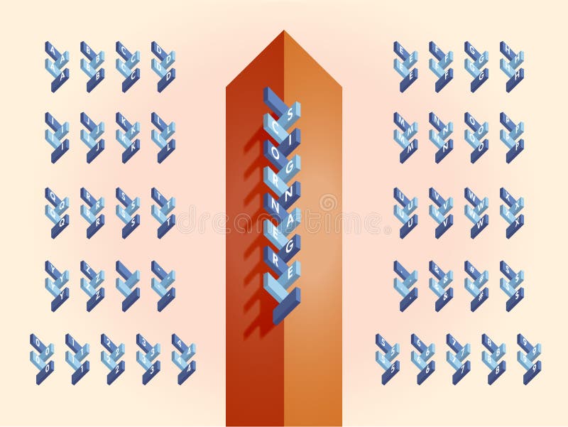 Retro Letter Set - Corner Signage Stock Vector - Illustration of corner ...