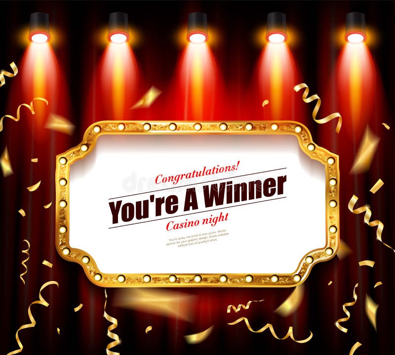 Winner retro signboard stock illustration. Illustration of symbol ...