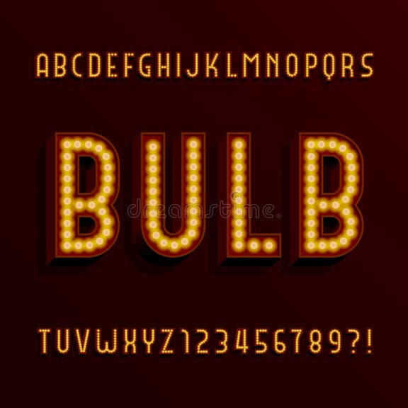 Lightbulb Letters Font Stock Illustrations – 510 Lightbulb Letters Font ...