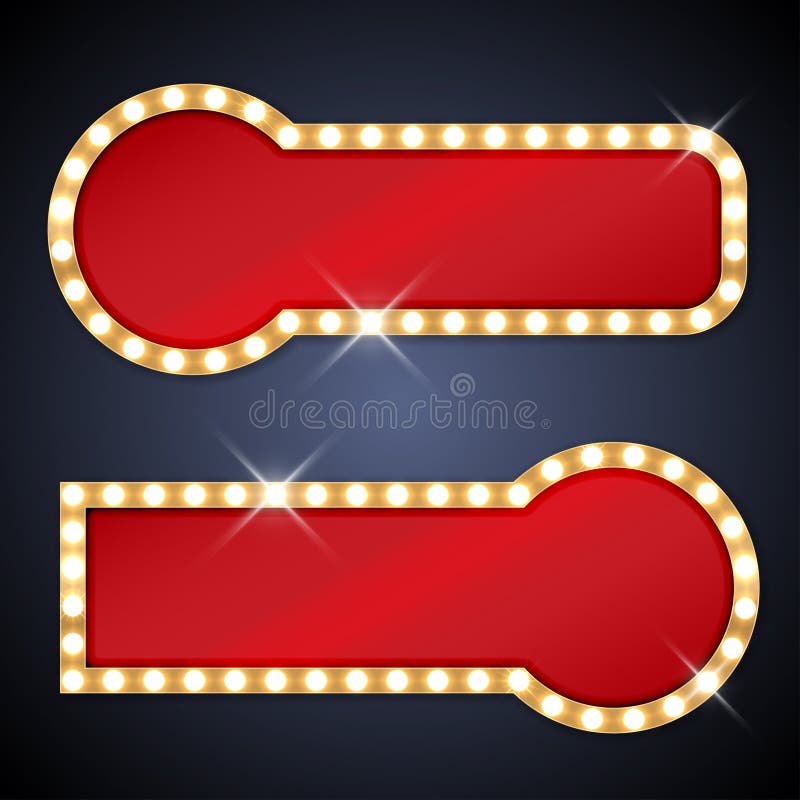 Retro Light Bulb Frame with Space for Text Stock Vector - Illustration ...