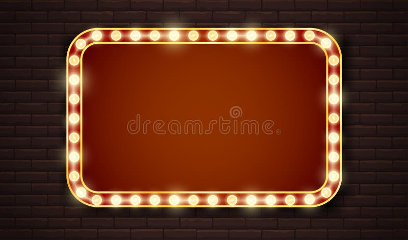 Retro Light Frame stock vector. Illustration of vector - 215542440