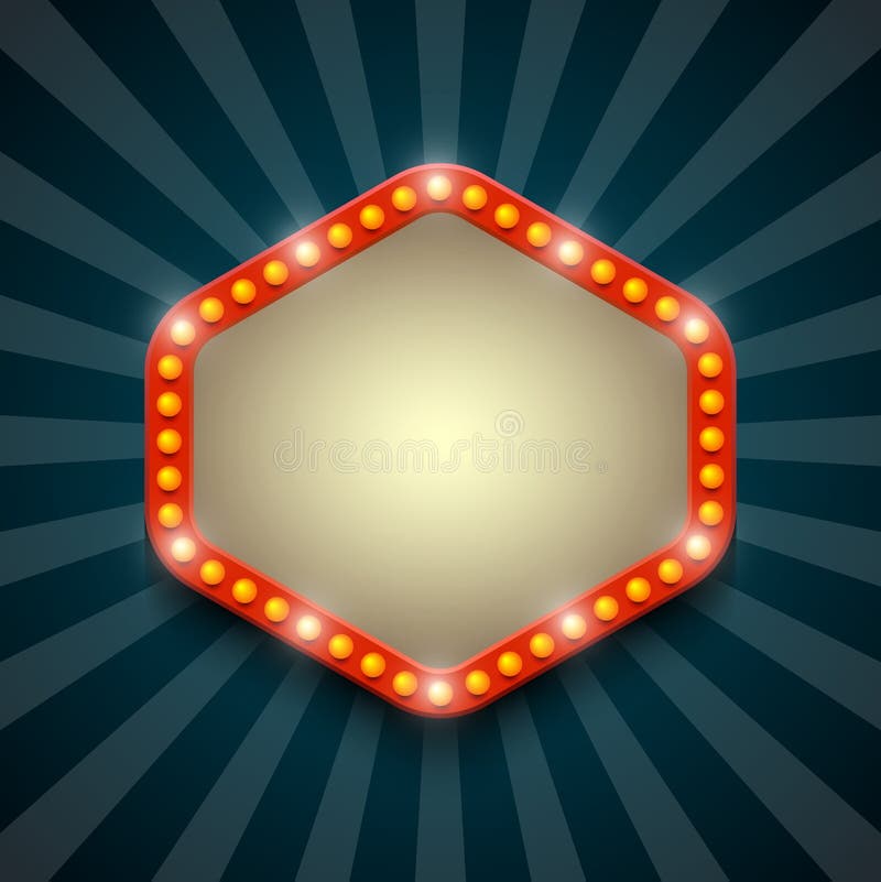 Retro Light Frame. Retro Neon Sign. Vector Illustration Stock Vector ...