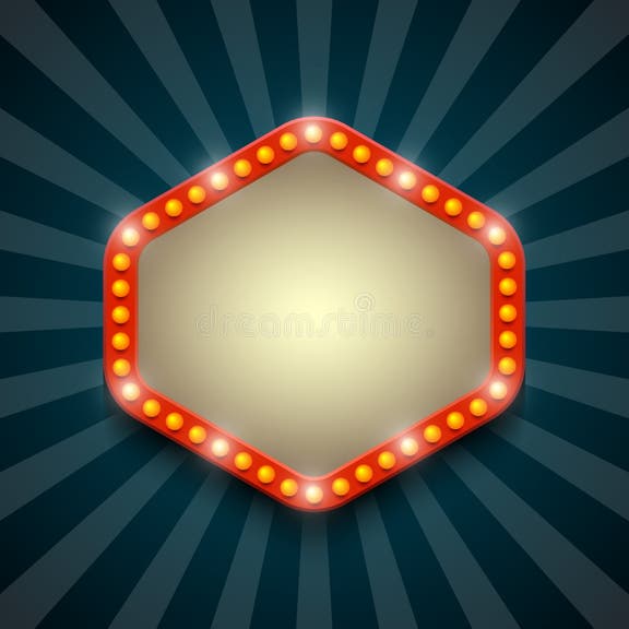 Retro Light Frame. Retro Neon Sign. Vector Illustration Stock Vector ...