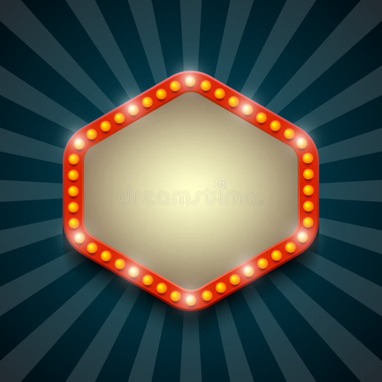 Retro Light Frame. Retro Neon Sign. Vector Illustration Stock Vector ...