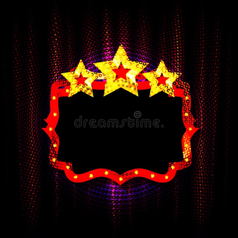 Retro Light Sign. Vintage Style Banner Stock Vector - Illustration of ...