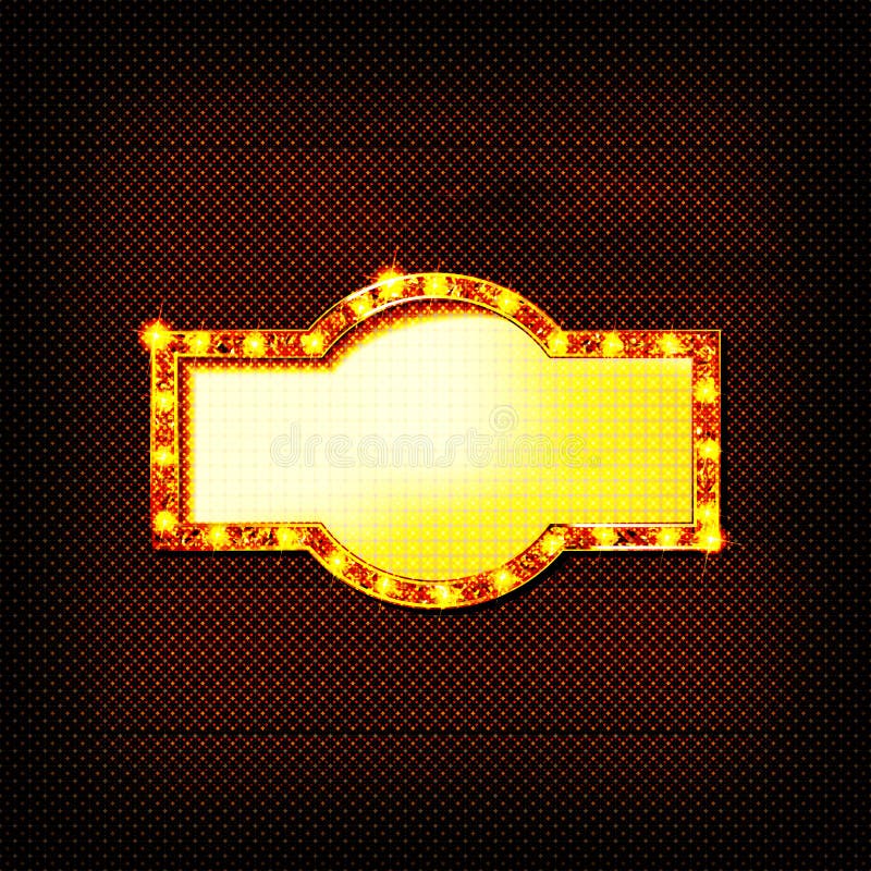 Retro light sign stock illustration. Illustration of banner - 274916253