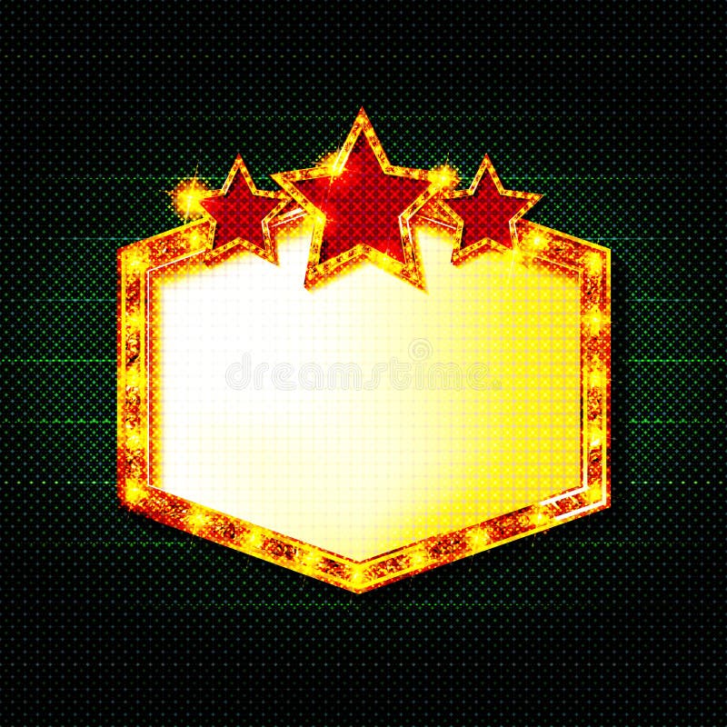 Retro Light Sign. Vintage Style Banner Stock Vector - Illustration of ...