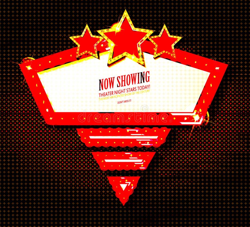 Retro Light Sign. Vintage Style Banner Stock Vector - Illustration of ...