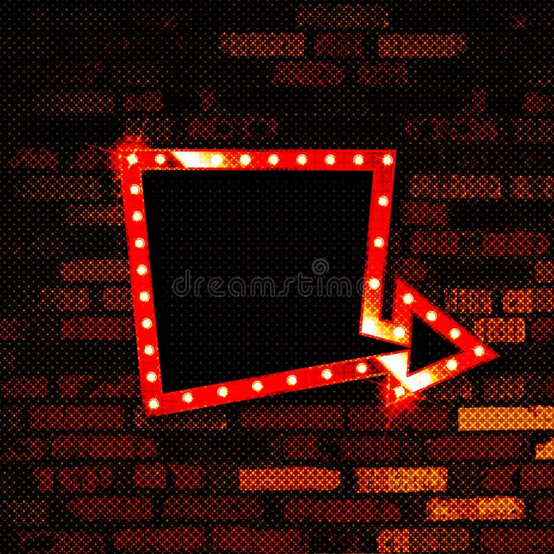 Retro Light Sign. Vintage Style Banner Stock Vector - Illustration of ...