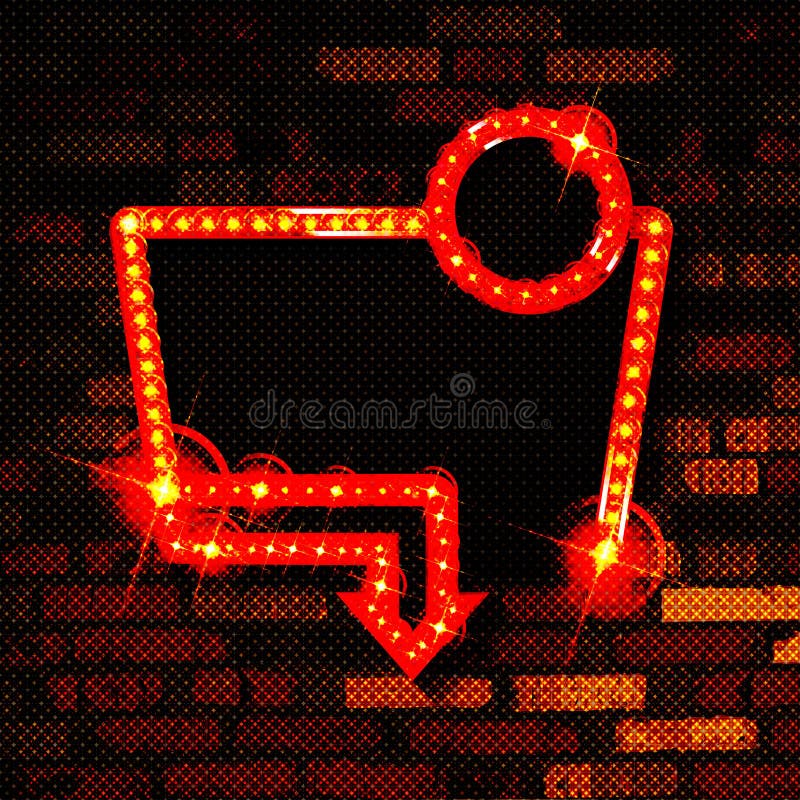 Retro Light Sign. Vintage Style Banner Stock Illustration ...