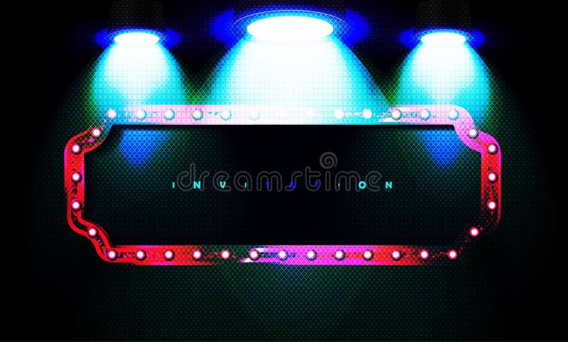 Retro Light Sign. Vintage Style Banner Stock Vector - Illustration of ...