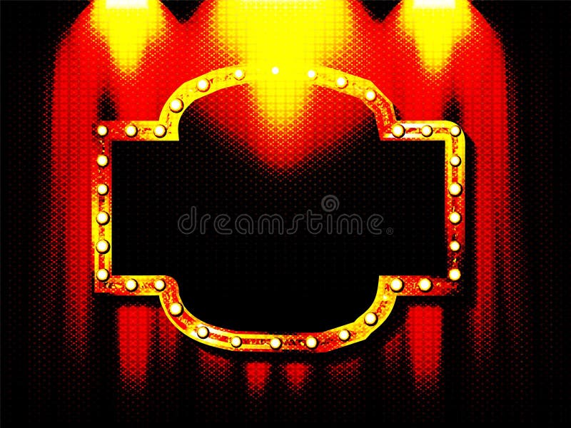 Retro Light Sign. Vintage Style Banner Stock Vector - Illustration of ...