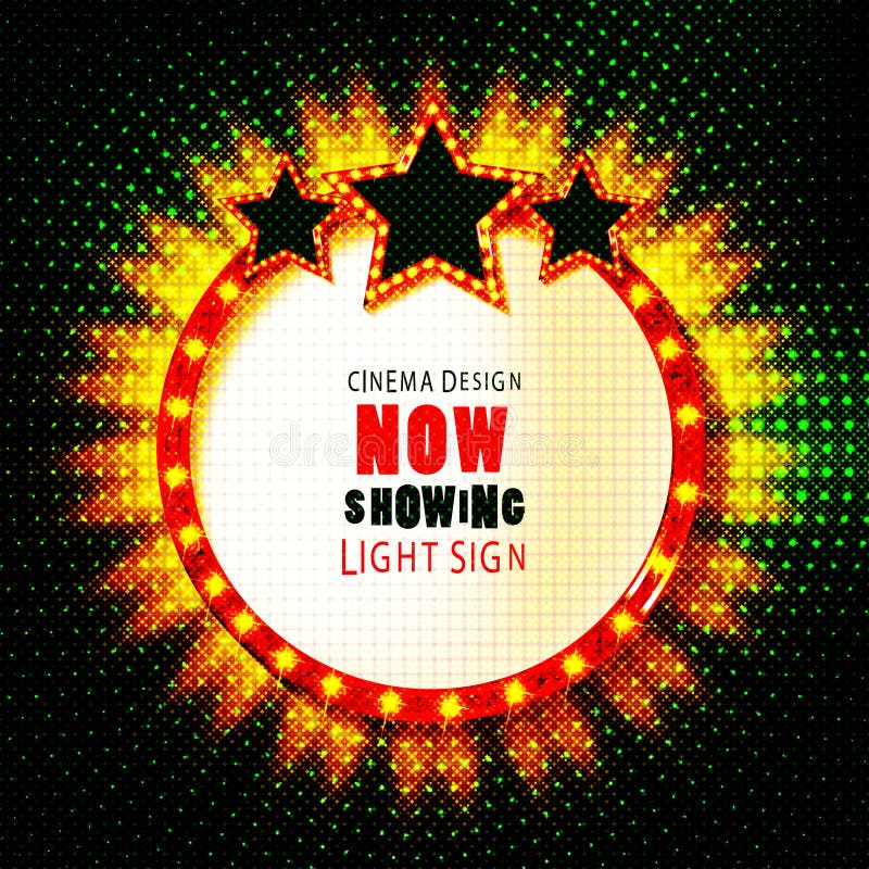 Retro Light Sign. Vintage Style Banner Stock Illustration ...