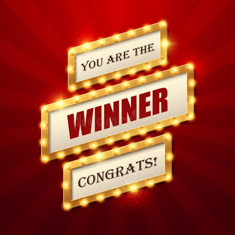 3d Retro Winner For Banner Design. Win Prize. Pop Style. Vector ...