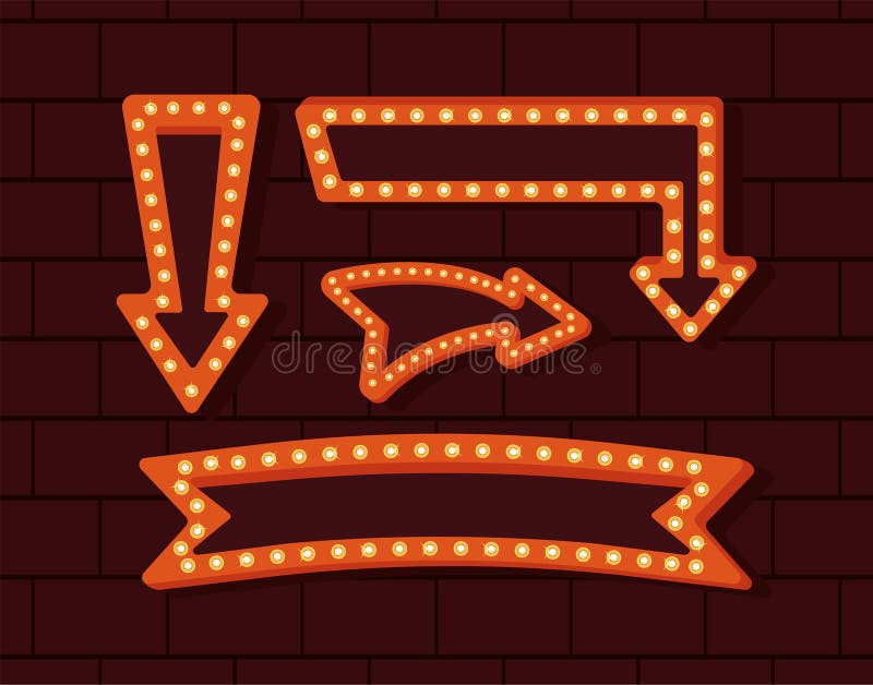 Lights four signs stock vector. Illustration of promotion - 215855551