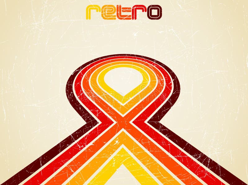 Retro lines stock vector. Illustration of curl, card - 11579572