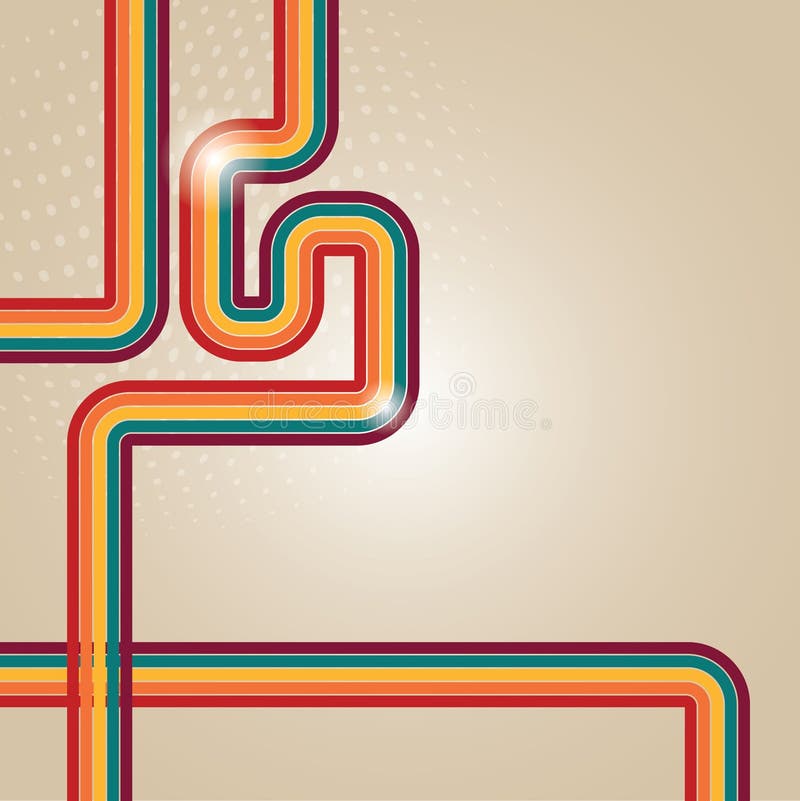 Retro lines stock vector. Illustration of curl, card - 11579572