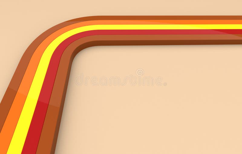 Six Retro Lines In Different Colors Stock Illustration - Illustration ...