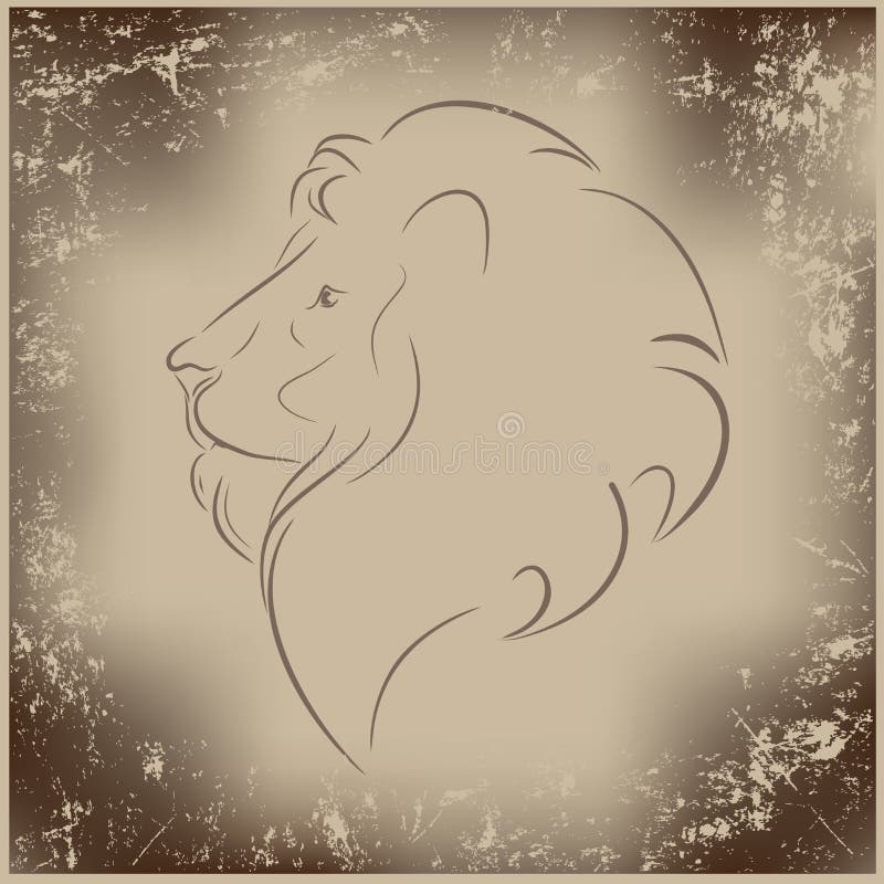 Retro Lion Logo Template, Tattoo Design Stock Vector - Illustration of ...