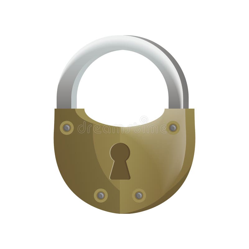 Retro lock and key stock vector. Illustration of drawing - 22434747