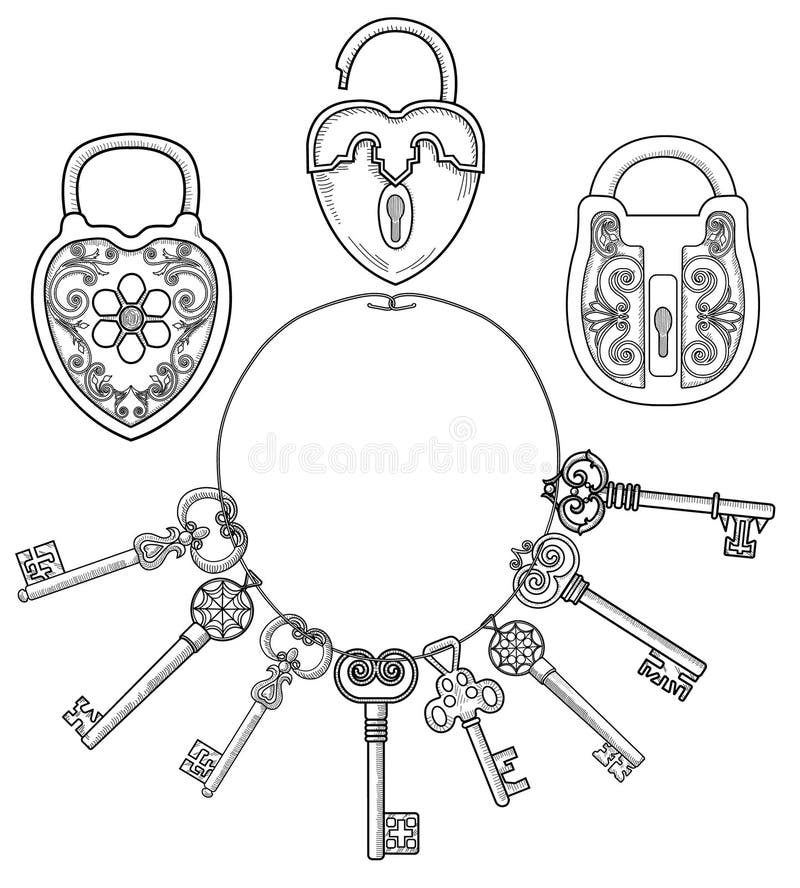 Ancient Locks Stock Illustrations – 148 Ancient Locks Stock ...