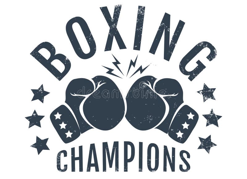 Retro Logo for Boxing Champions. Stock Vector - Illustration of fighter ...