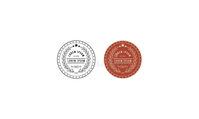 Retro Logo Elegant Circular Vintage Retro Logo in Dual Styles Stock ...