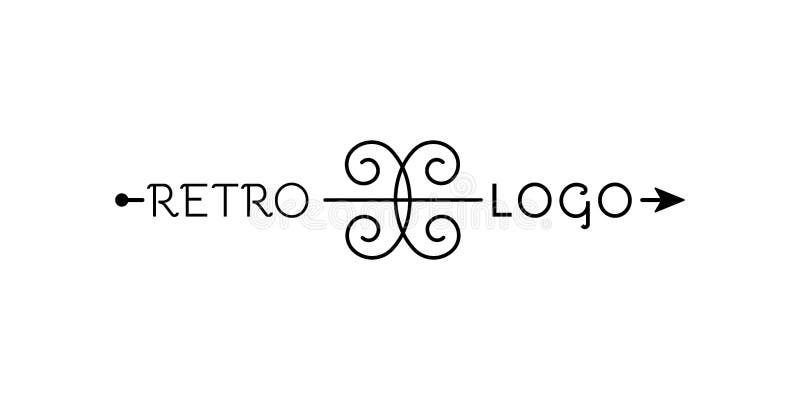 Retro Logo. Flourish Symbol. Abstract Element for Template. Vector ...