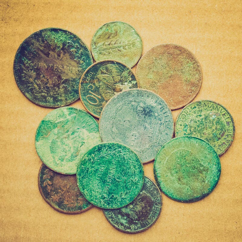 Retro look Ancient coins stock image. Image of change - 39606369