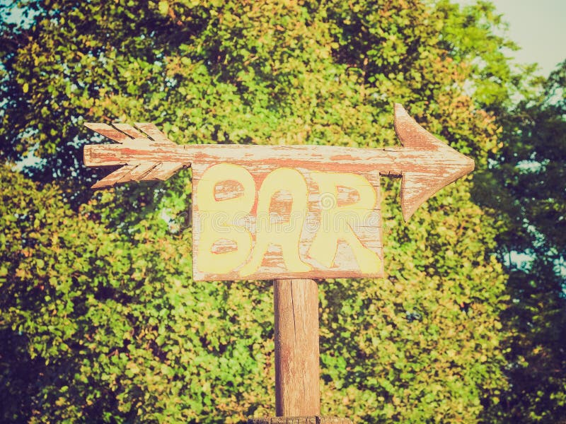 Retro look Bar sign stock photo. Image of retro, vintage - 40621476