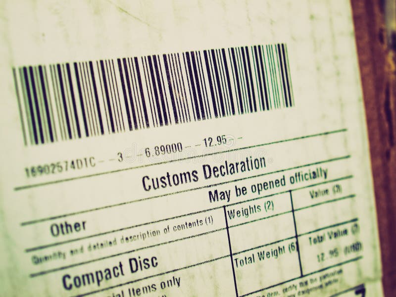 Customs declaration stock image. Image of declaration - 13759843