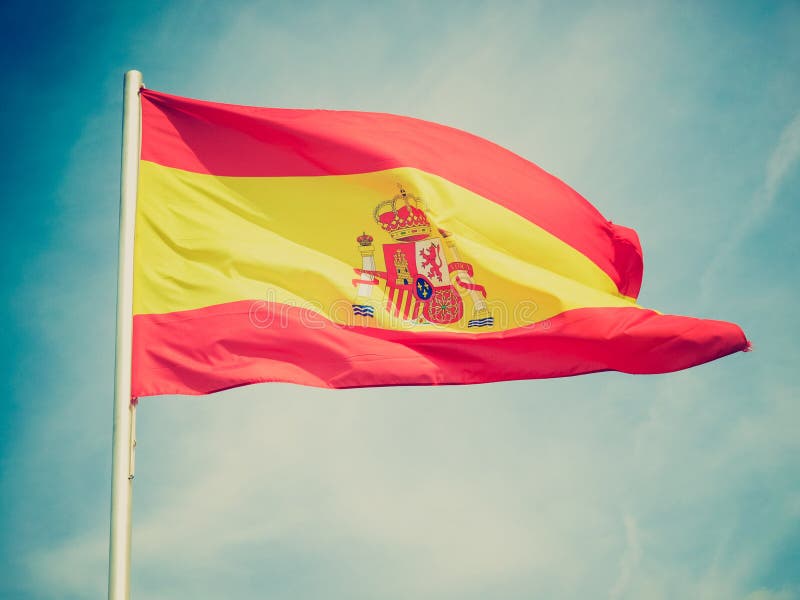 Retro look Flag of Spain stock photo. Image of flag, grunge - 39881766