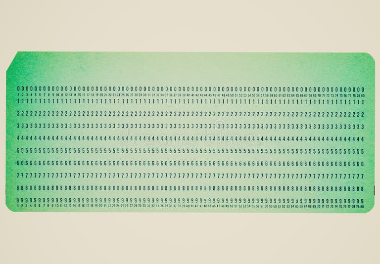 Retro look Punched card stock image. Image of programming - 39146857