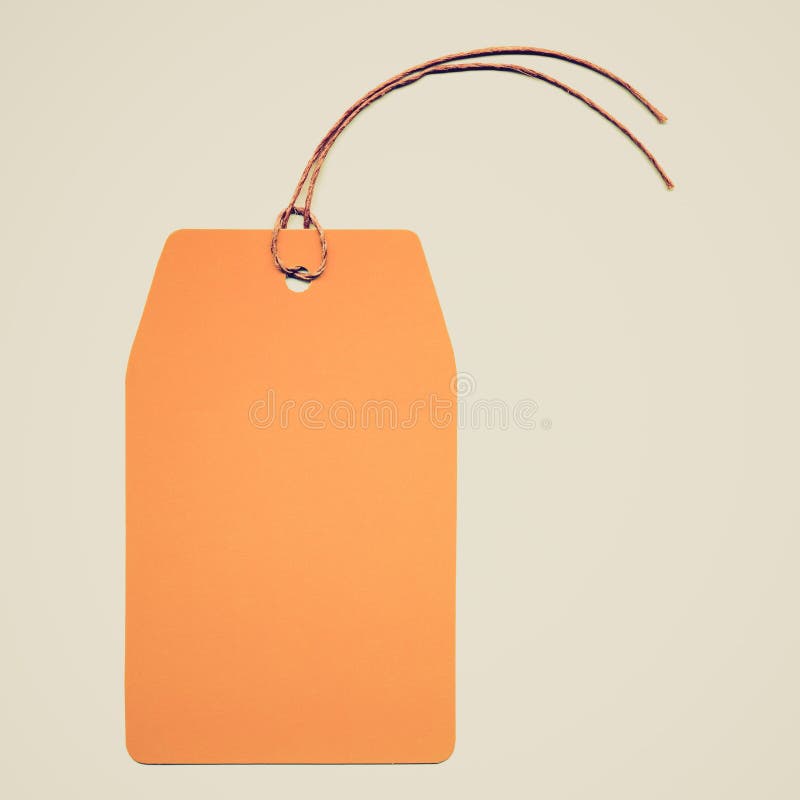 Retro look Tag label stock photo. Image of message, string - 40621342