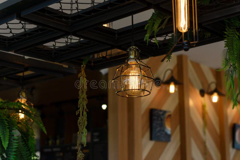 Retro Luxury Interior Light Lamp for Home Lighting Decor. Illuminated ...