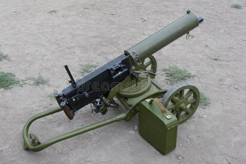 Retro machine gun stock image. Image of 1915, machinegun - 33586357