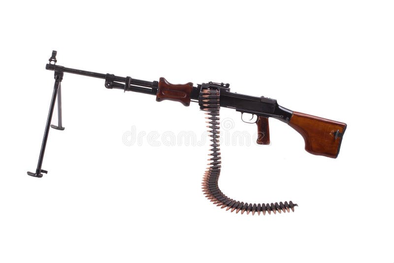 Retro machine gun stock image. Image of black, caliber - 30307529