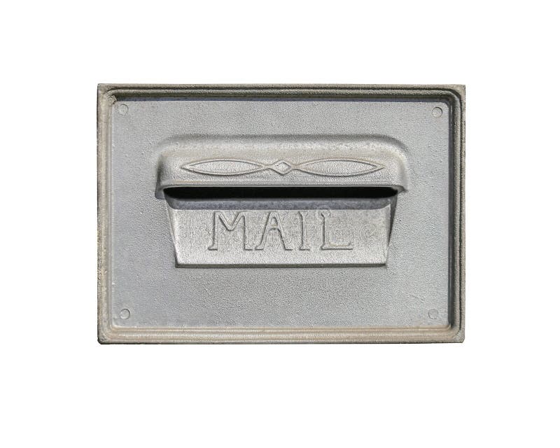 Retro Mailbox Wall Mounted Isolated on White Background. Stock Image ... Retro Mailbox Wall Mounted Isolated on White Background. Stock Image ...