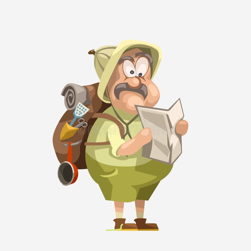 Male Explorer, Illustration Stock Vector - Illustration of male, study ...