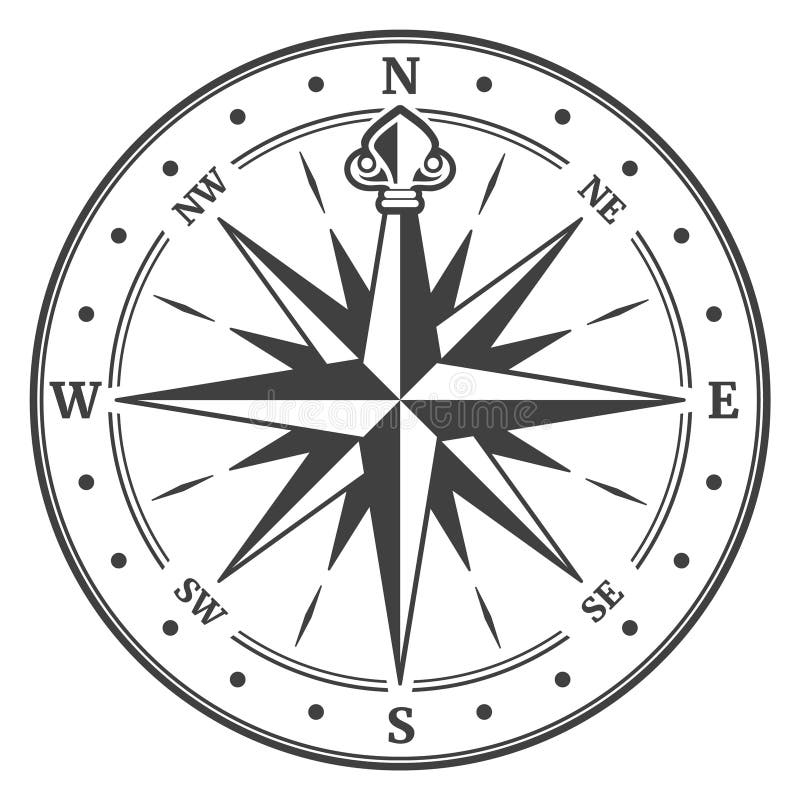 Compass Symbol Map Stock Illustrations – 58,218 Compass Symbol Map ...
