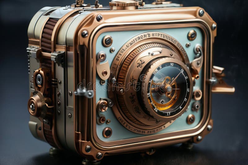 Retro Mechanical Camera or Hybrid Measuring Device, Close-up of an ...