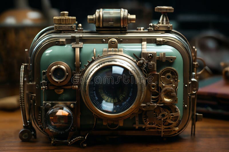 Retro Mechanical Camera or Hybrid Measuring Device, Close-up of an ...