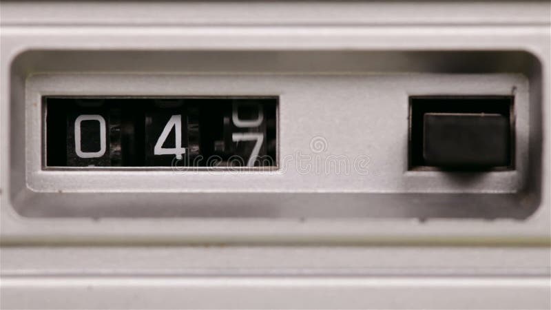 Retro Mechanical Counter Counting and Reset at the End Stock Video ...