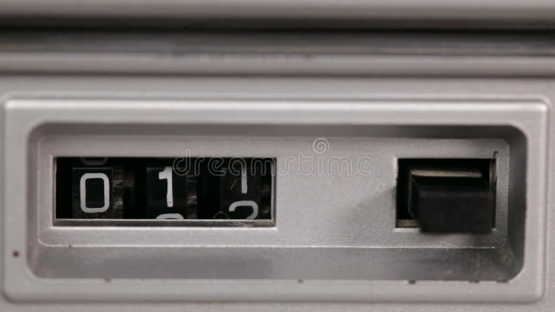 Retro Mechanical Counter with Reset Button Counting Down Stock Video ...