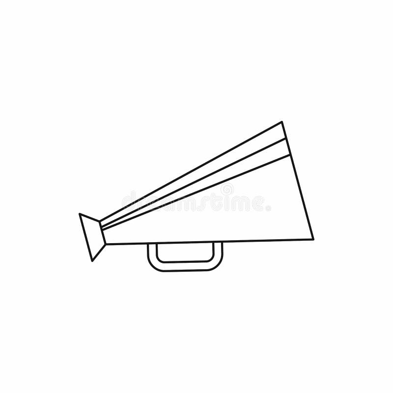 Red Retro Megaphone Icon, Cartoon Style Stock Vector - Illustration of ...