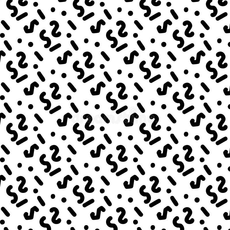 Black White Memphis Pattern Stock Illustrations – 23,187 Black White ...